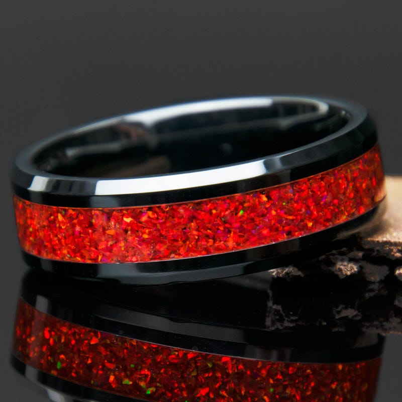 Red Opal Ring - Etsy