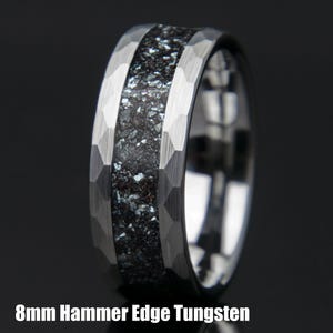 Specularite Hematite Ring | Multiple Styles | Hematite Wedding Band ...