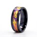 Dichrolam Titanium Ring | Black Sea | Dichroic Wedding Band | Unique ...