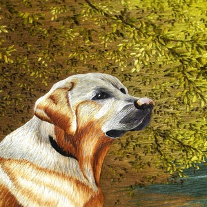 Finished Embroidery Artwork unframed Proud Labrador Dog Design by ...