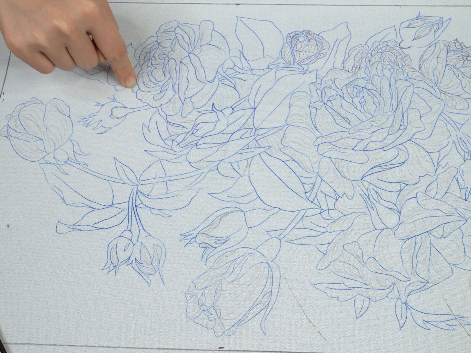 KIT153 Advanced Embroidery Kit, Colorful Rose Bushes Design by ...