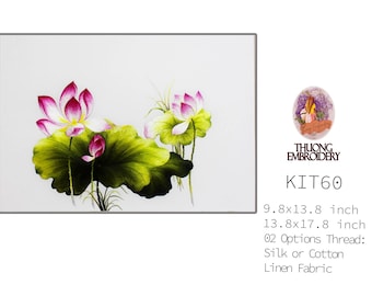 Lotus Flower Embroidery - Etsy