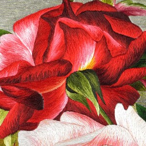 KIT153 Advanced Embroidery Kit, Colorful Rose Bushes Design by ...