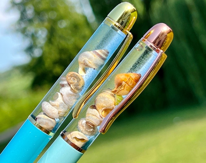 Great Lakes Float Pen. Lake Huron Michigan Seashells Chunky Snow Globe ...