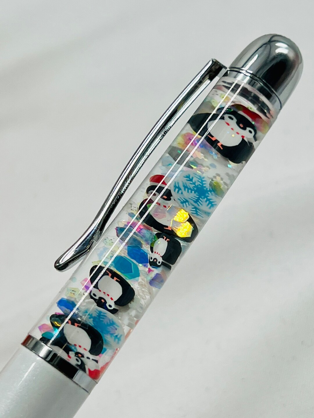 Winter Penguin Float Pen. Christmas Penguin Snow Globe Glitter - Etsy