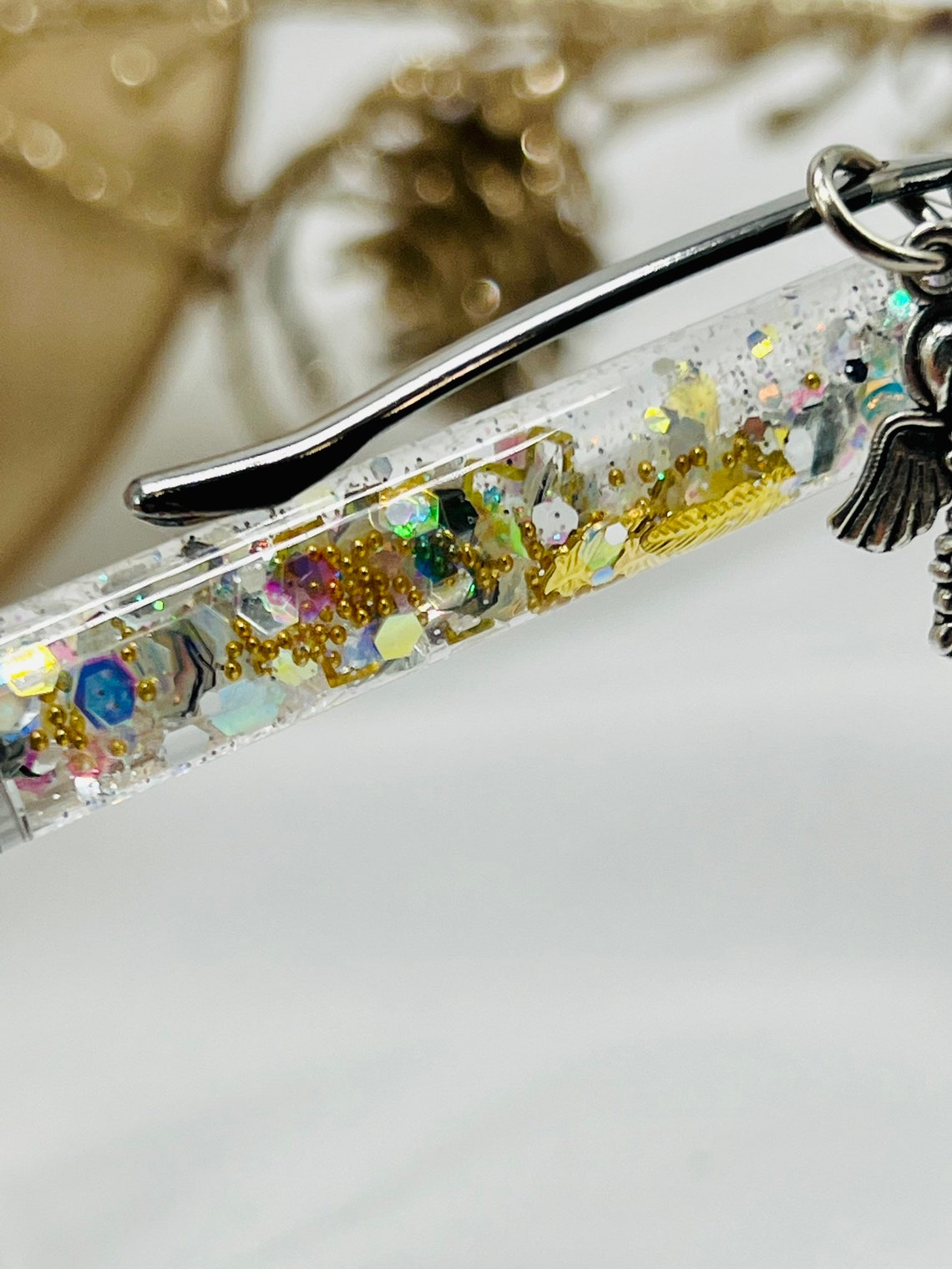 Angel Float Pen. Beautiful Guardian Angel Snow Globe Glitter - Etsy