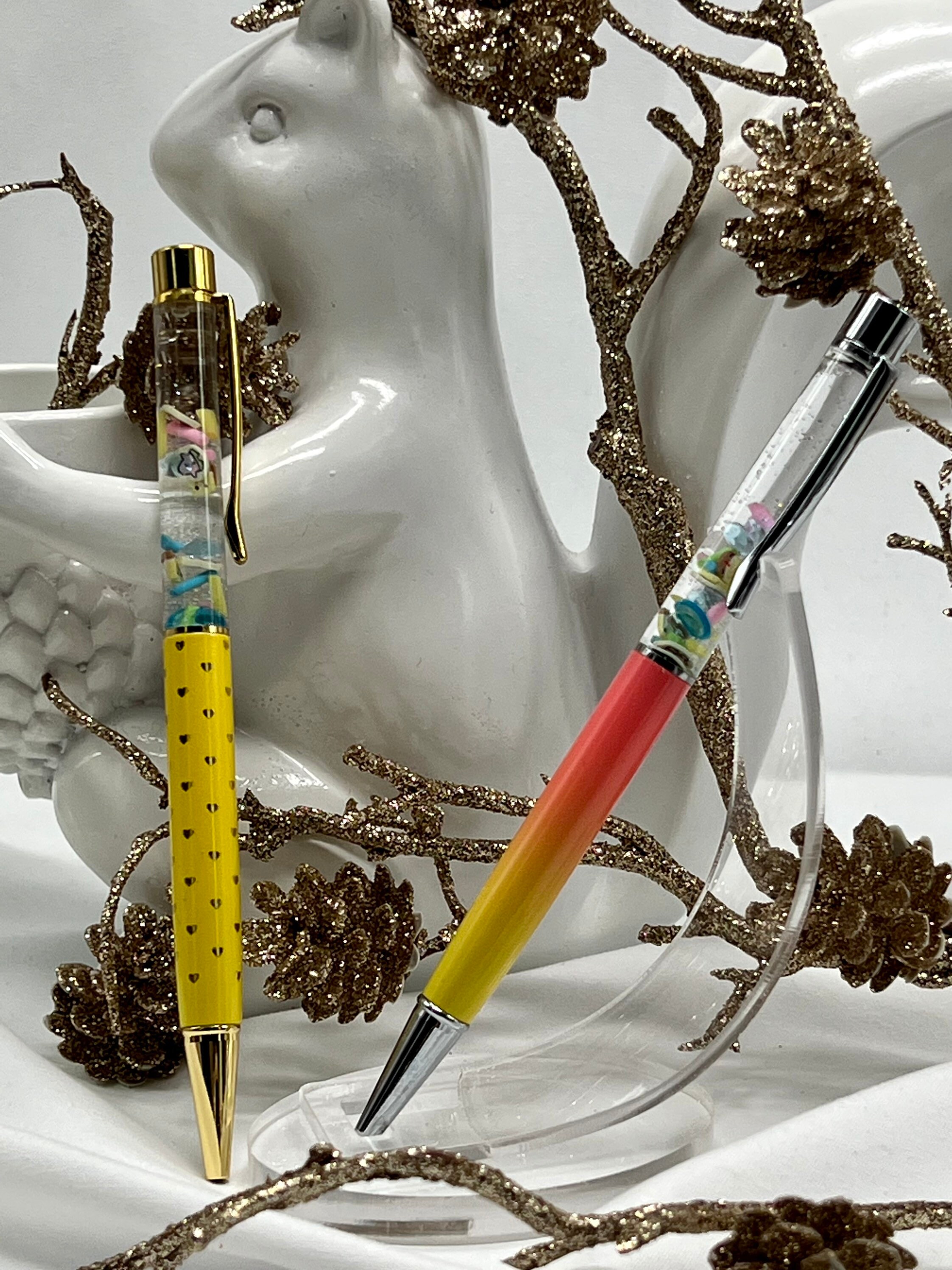 Kawaii Bob Float Pen. Sponge & Starfish Snow Globe Glitter - Etsy