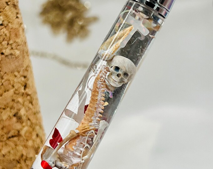 Human Anatomy Float Pen. Miniature Skeleton Bones Medical Pen. Doctor ...