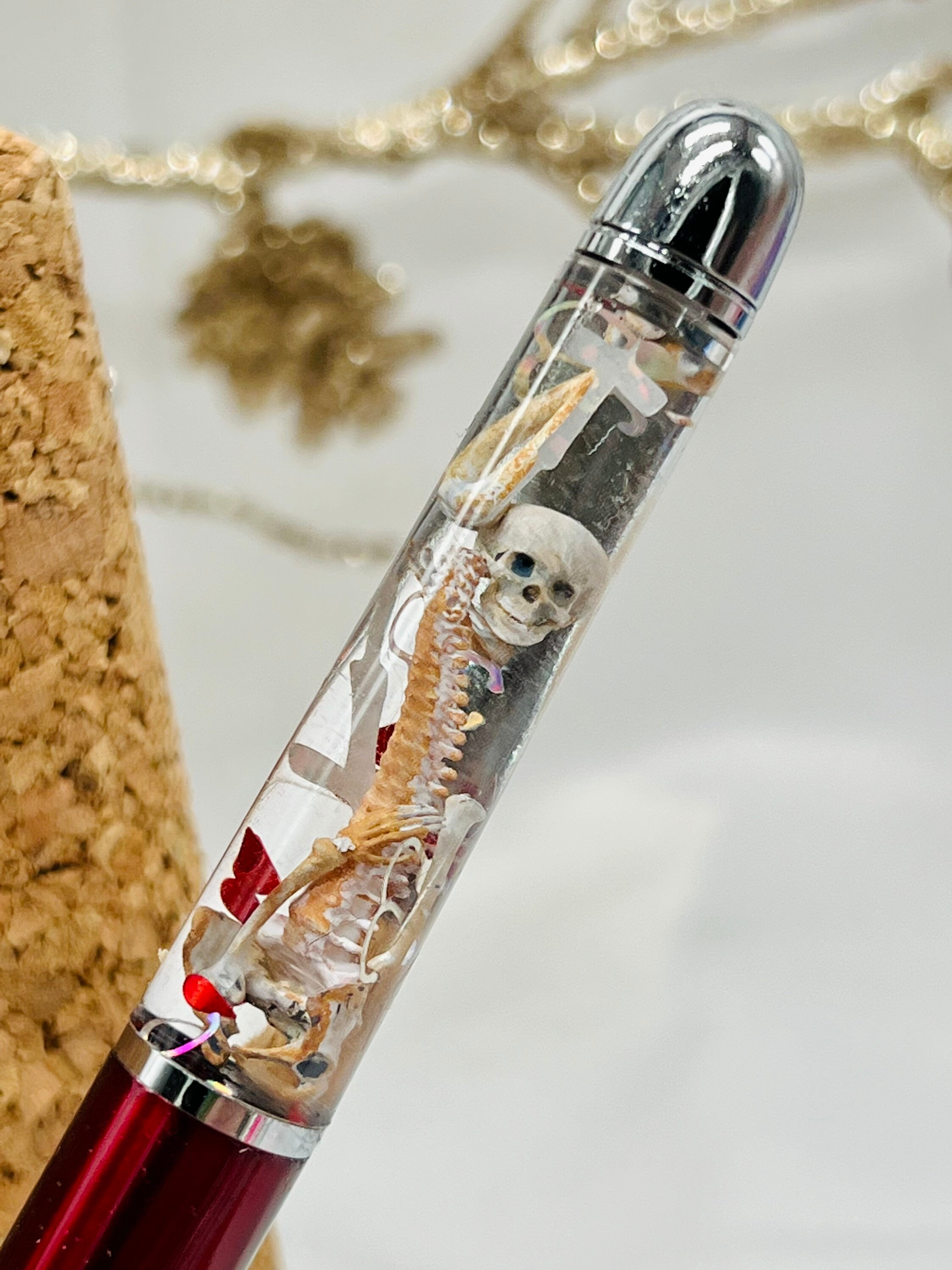 Human Anatomy Float Pen. Miniature Skeleton Bones Medical Pen. - Etsy