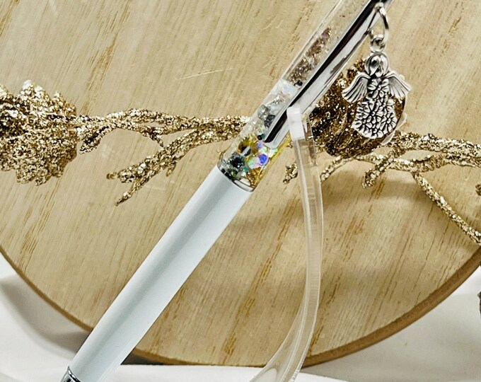 Angel Float Pen. Beautiful Guardian Angel Snow Globe Glitter Pen. Angel ...