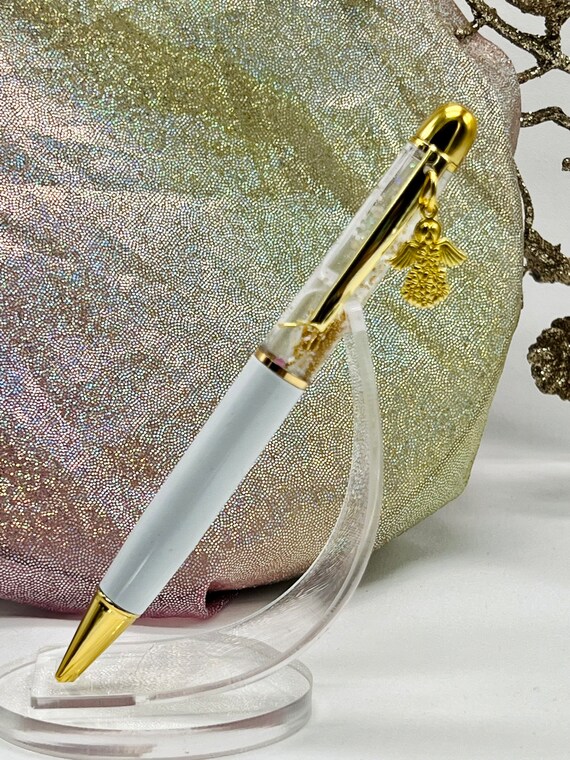 Angel Float Pen. Beautiful Guardian Angel Snow Globe Glitter - Etsy