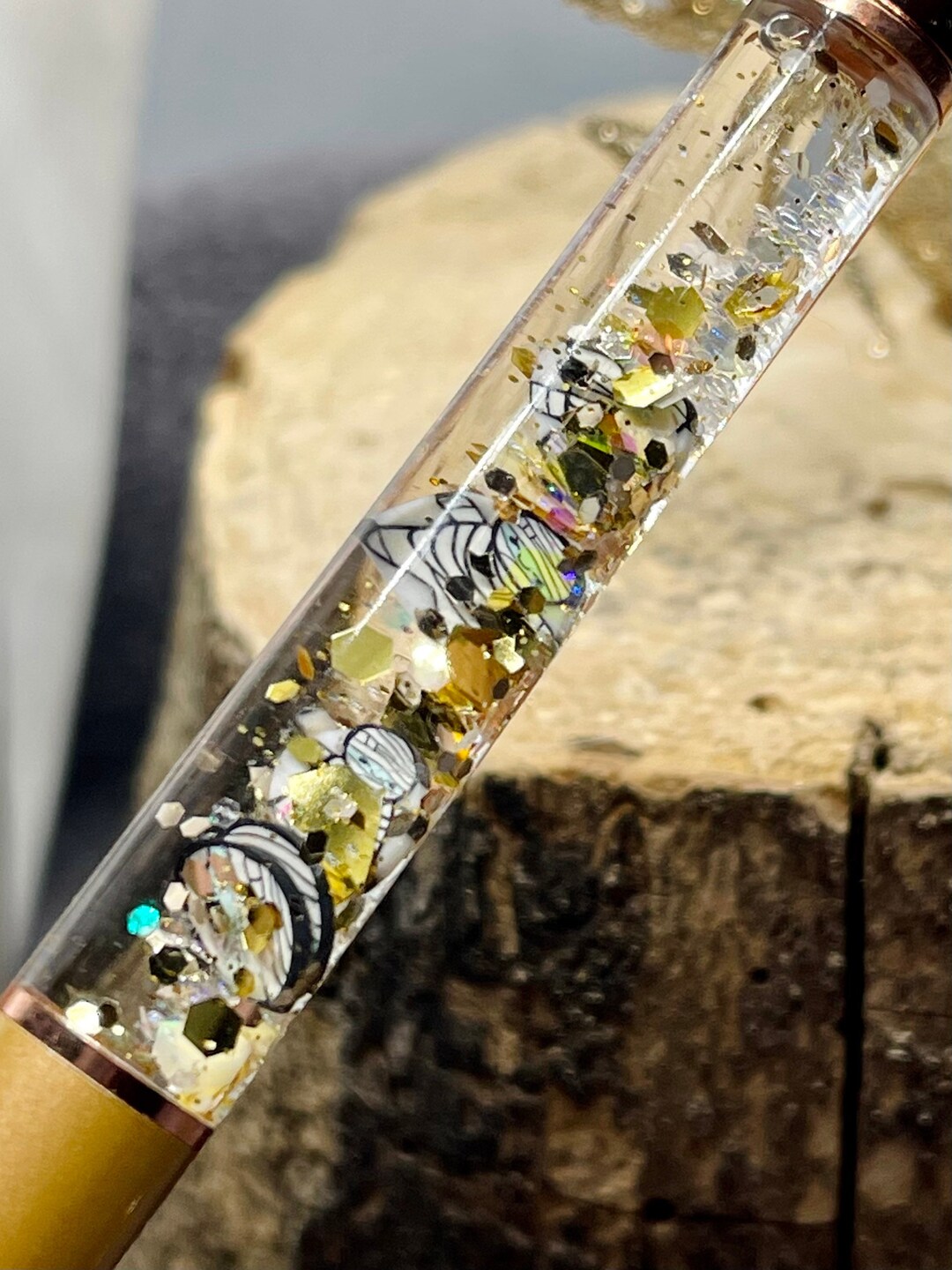 Mummy Float Pen. Golden Mummy Snow Globe Glitter Pen. Egyptian Mummy ...