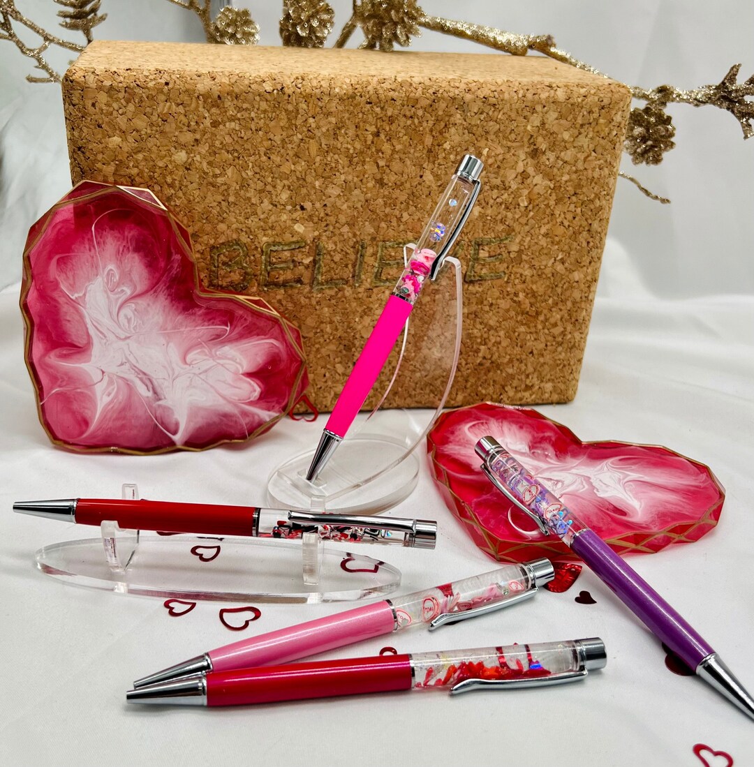 Valentines Day Float Pens. Love Letter, Hugs & Kisses Snow Globe ...