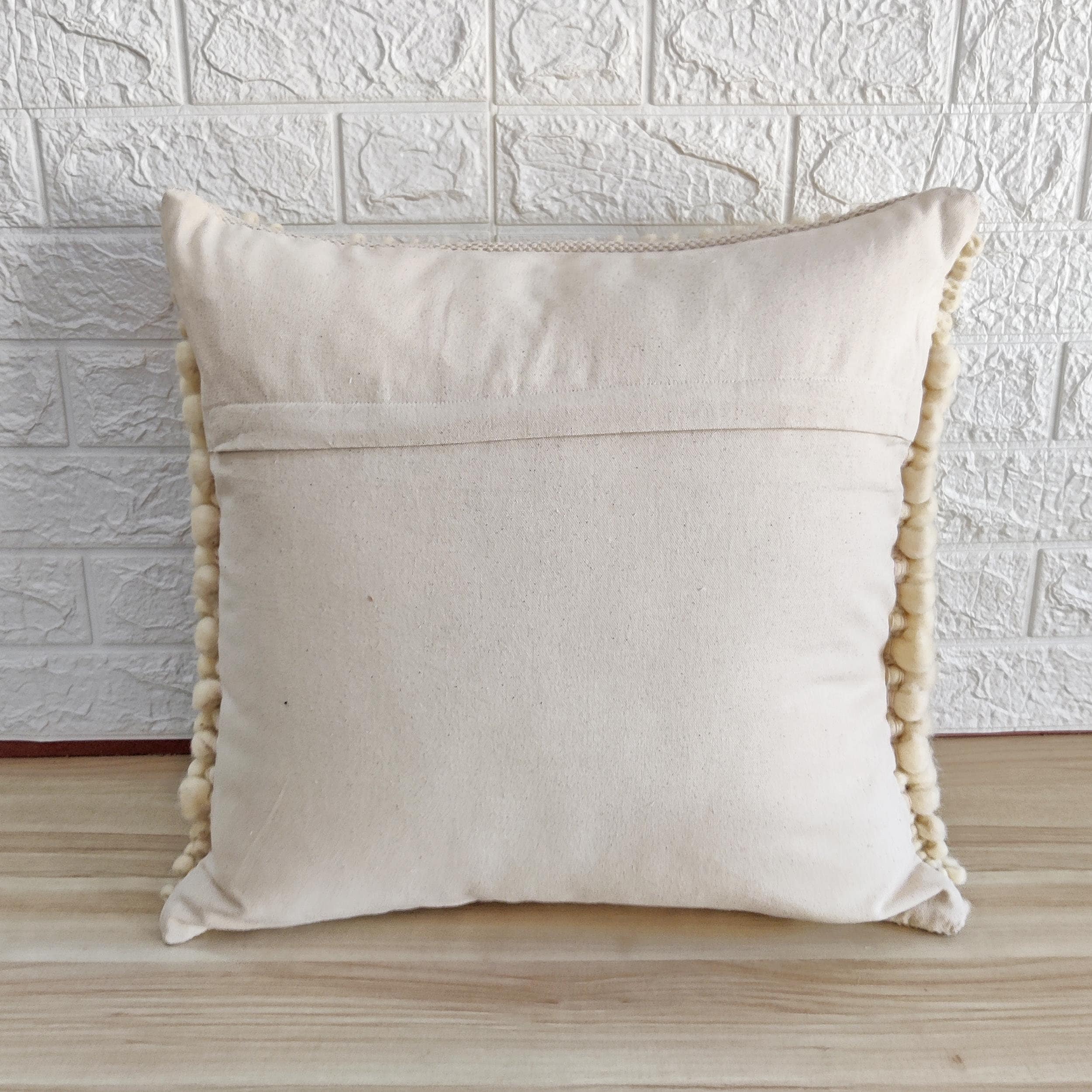 Hand Loom Woven Cotton & Wool Chunky Loops Textured Cushion - Etsy