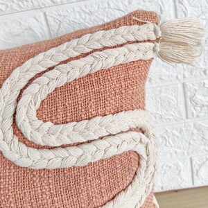 Blush Pink & Natural White Braided Cotton Thread Embroidered - Etsy
