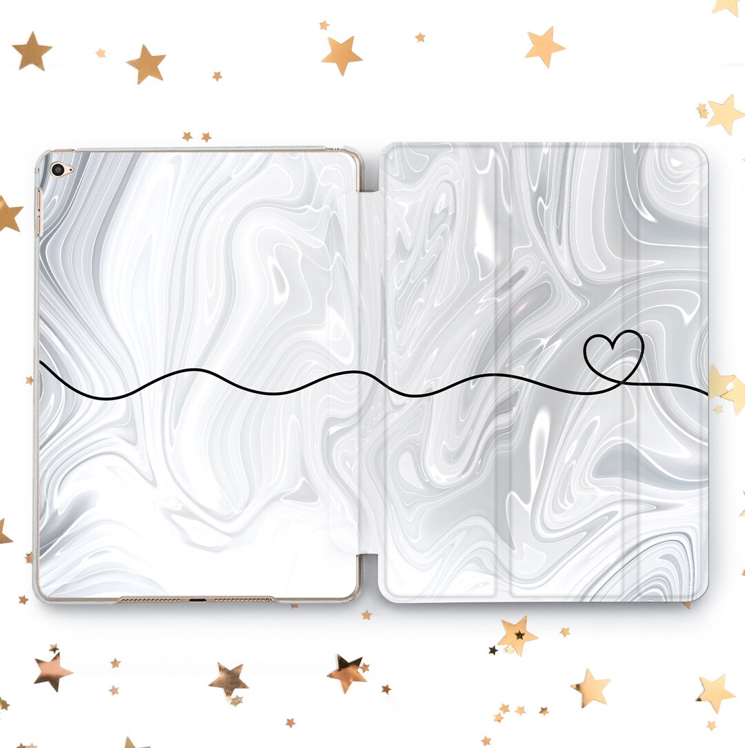 IPad Case: White Marble Style (fits Pro, Air & Mini Models) - Etsy