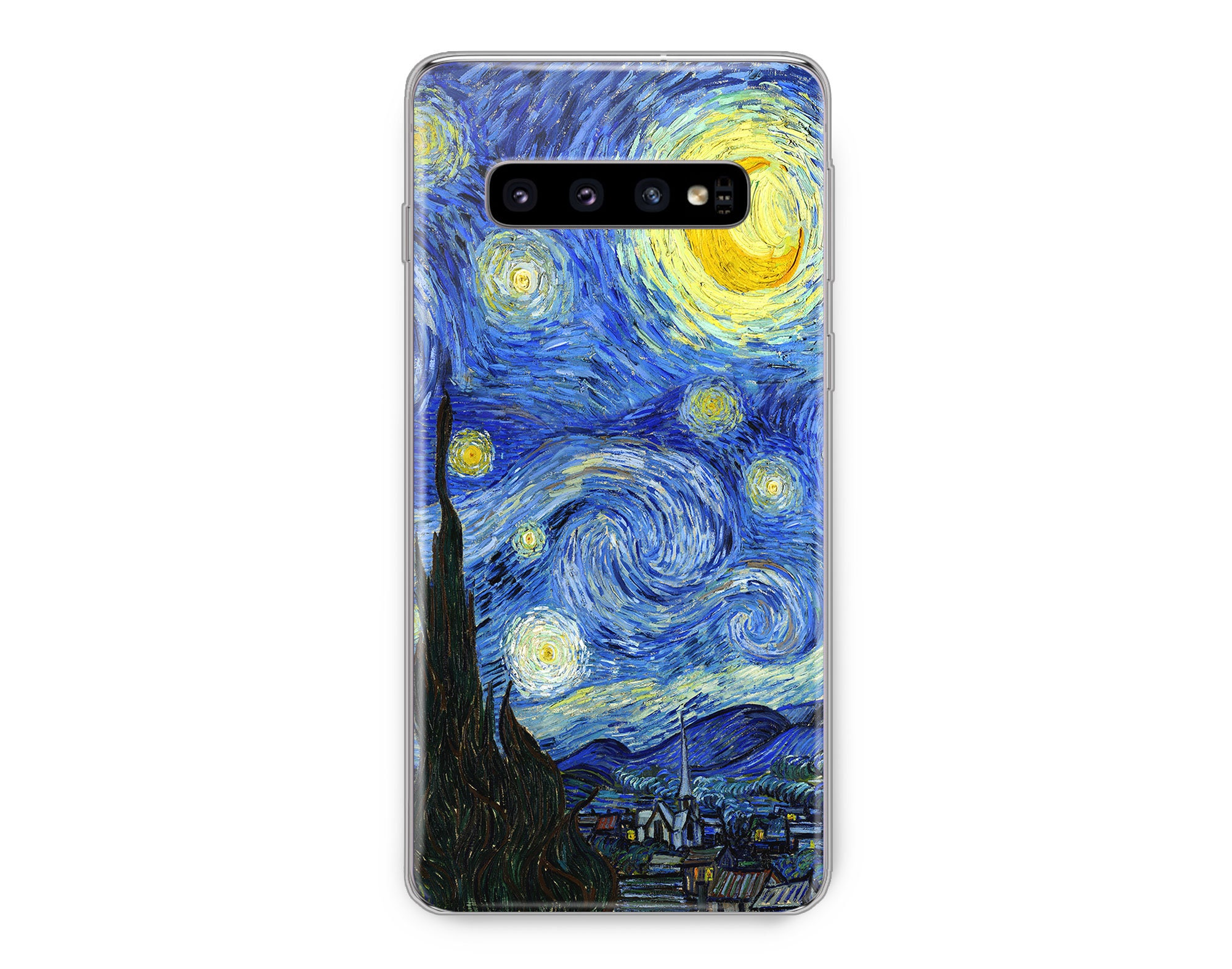 Van Gogh Starry Night Phone Case - Clear Silicone, Fits Most Models - Etsy