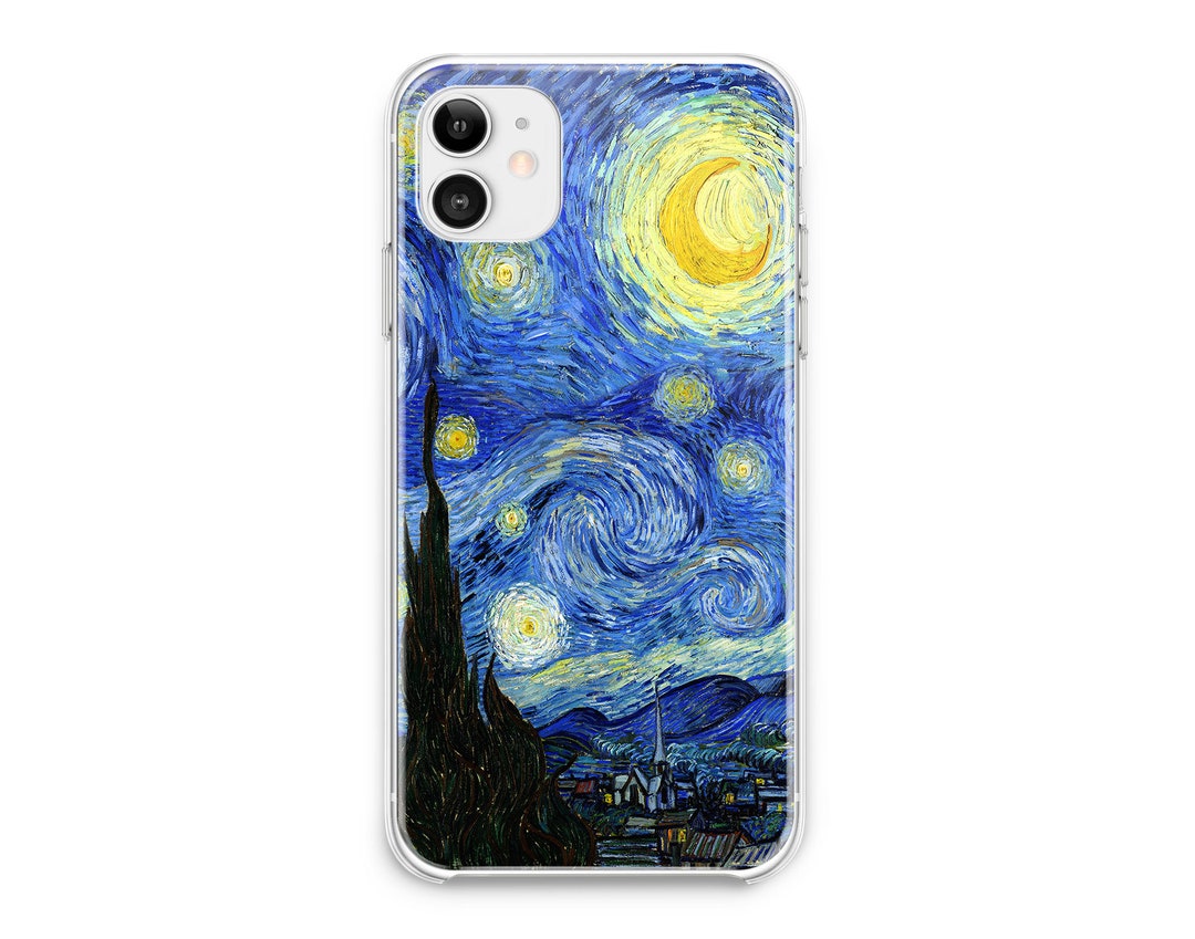 Van Gogh Starry Night Phone Case - Clear Silicone, Fits Most Models - Etsy