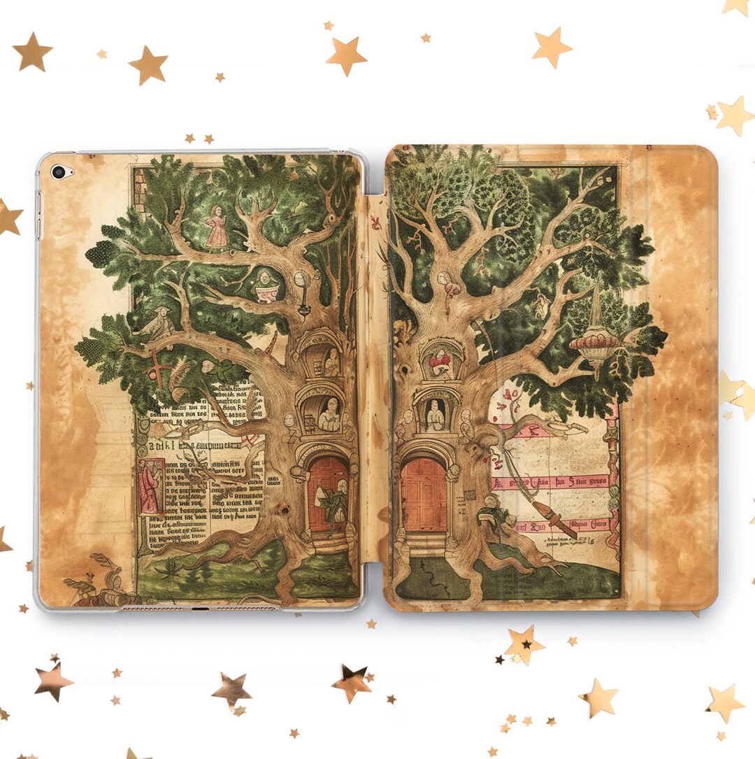 Tree of Life Cover iPad Pro 10.5 11 12.9 13 2022 2024 Vintage Family ...