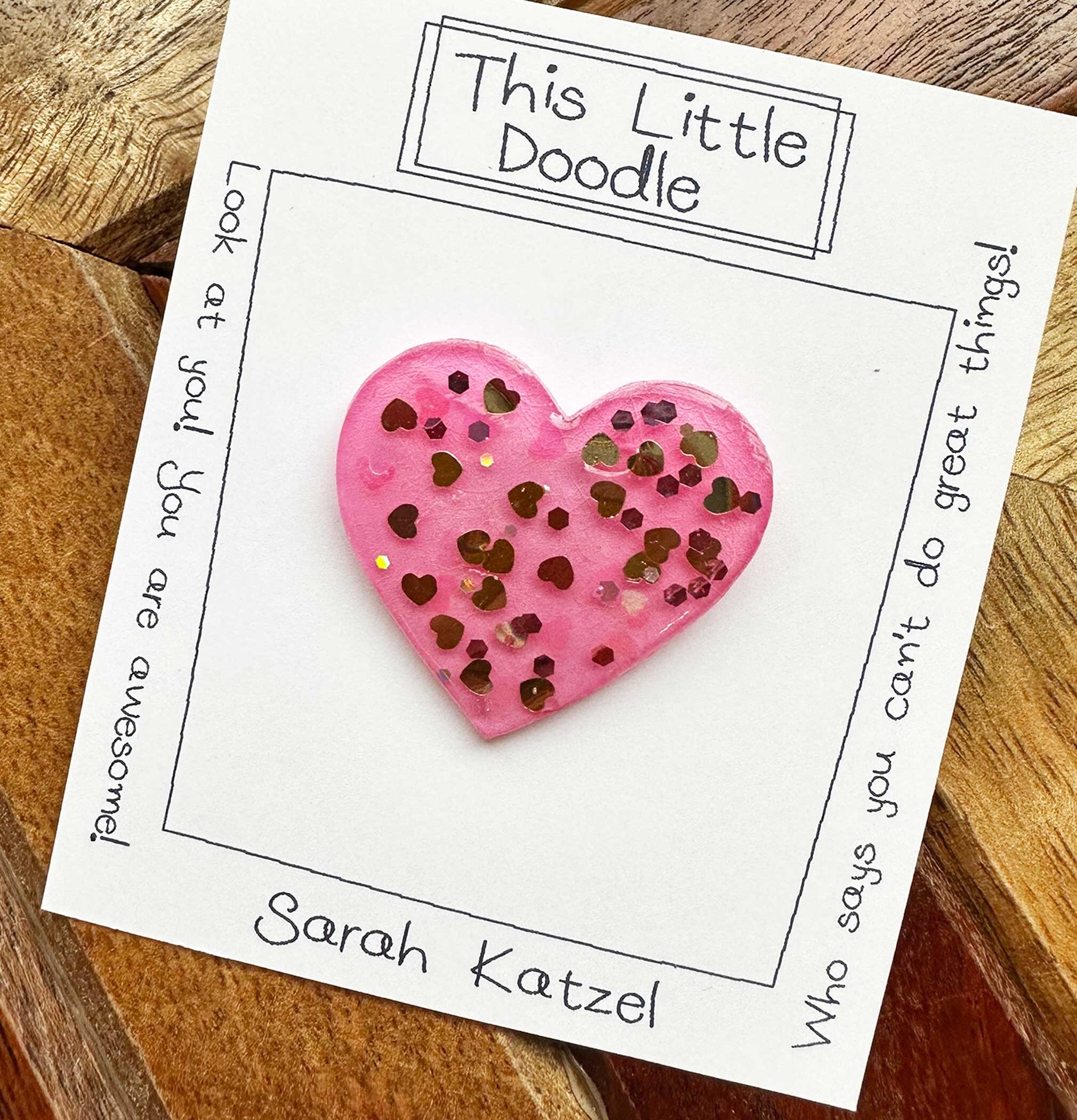 Pink Sparkly Glitter Heart Pin, Valentine Pin, Heart Pin, Valentines ...