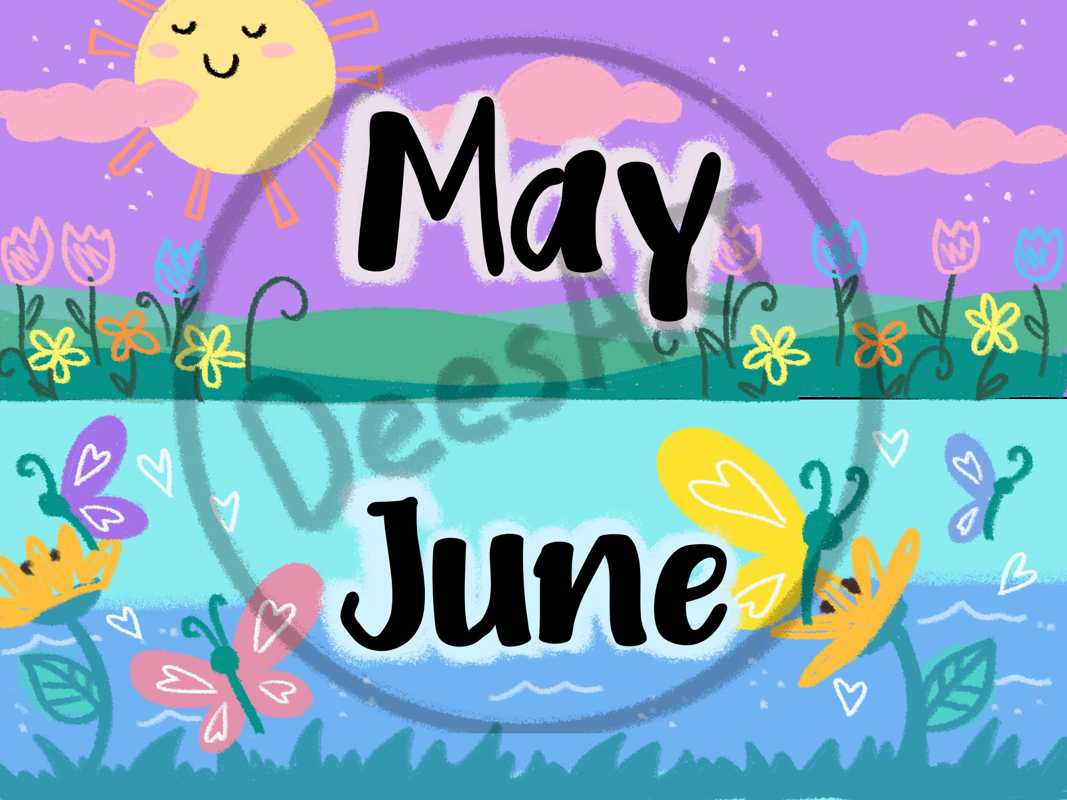 Colorful Classroom Decor, 12 Months of the Year and 7 Days of the Week ...