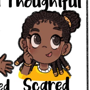 Colorful Children's Emotions Poster | Cute Digital Print Featuring a ...