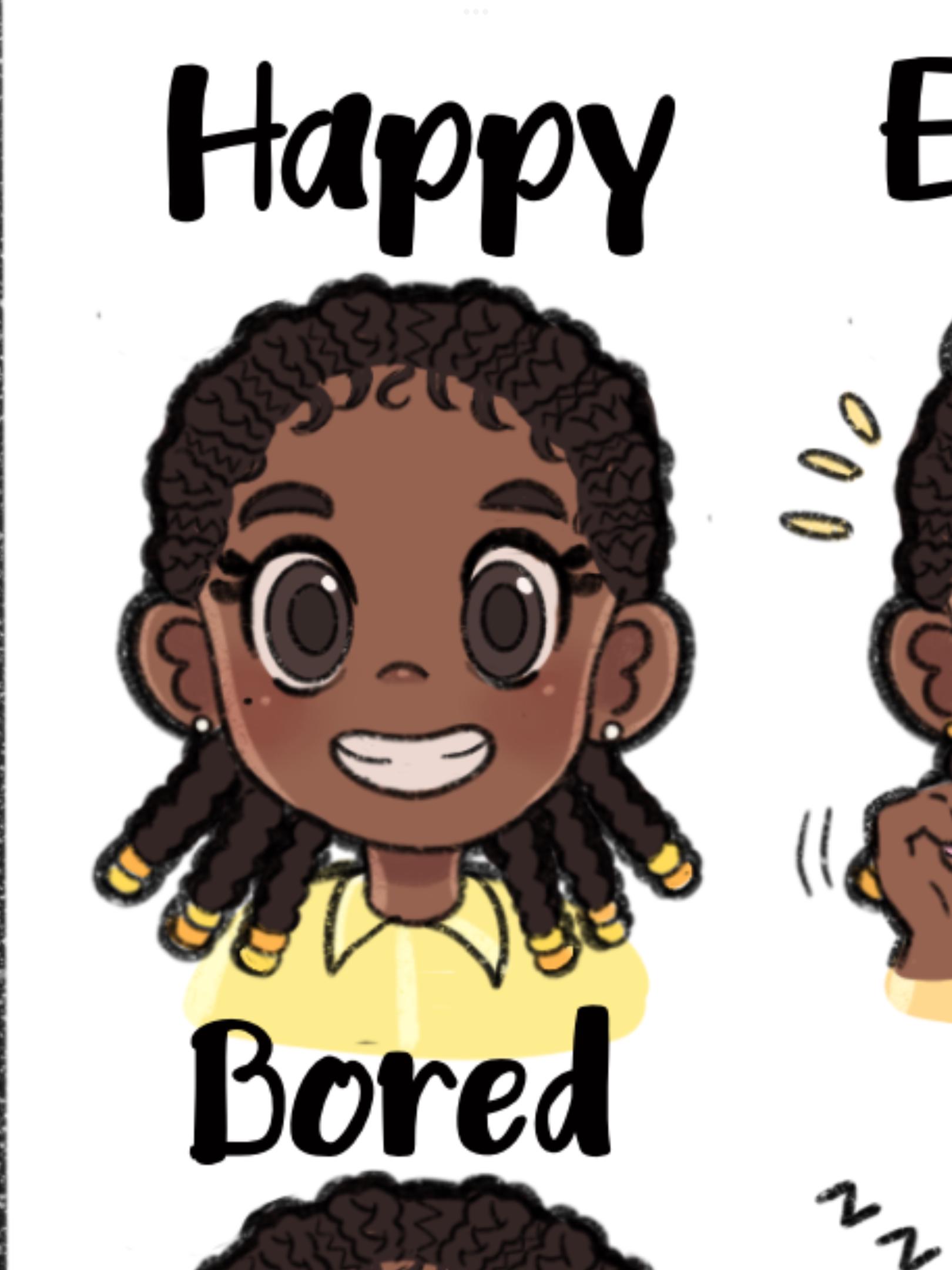 Colorful Children's Emotions Poster | Cute Digital Print Featuring a ...