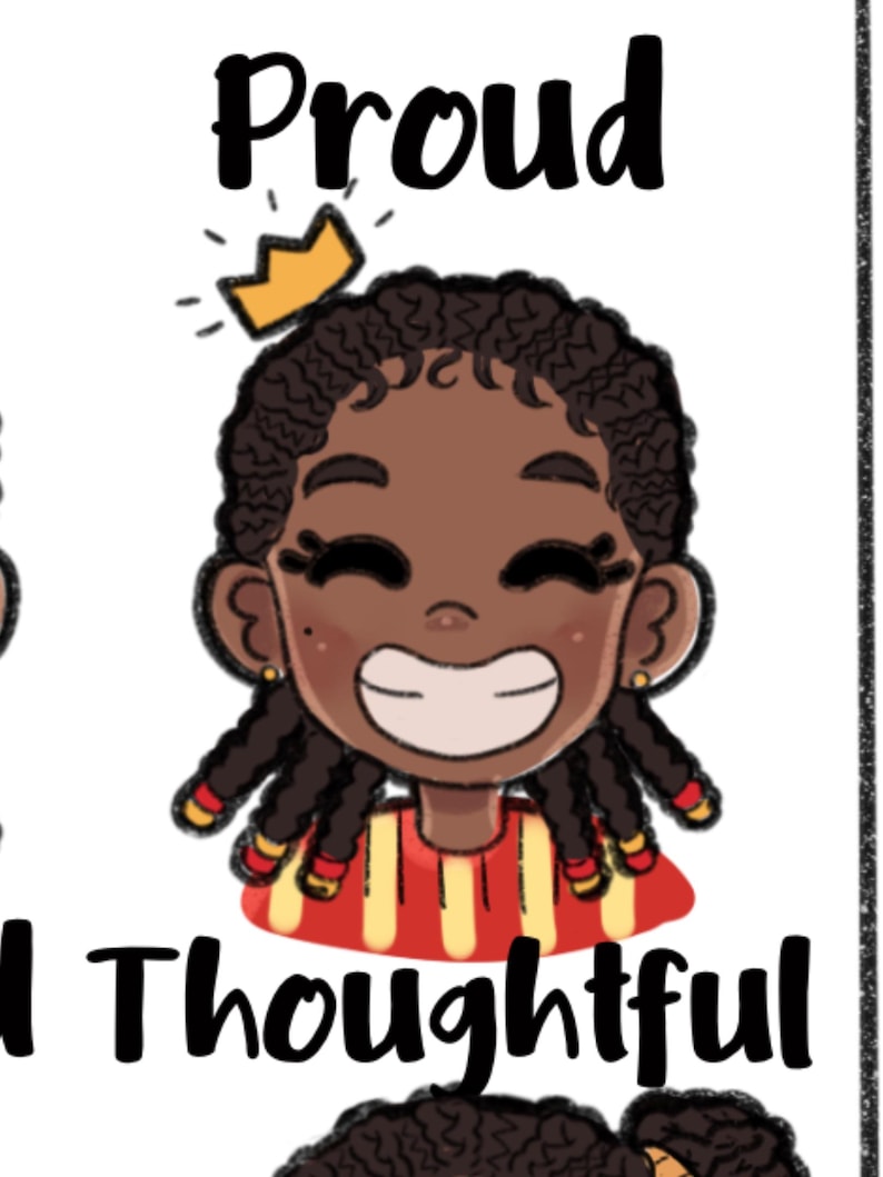 Colorful Children's Emotions Poster | Cute Digital Print Featuring a ...