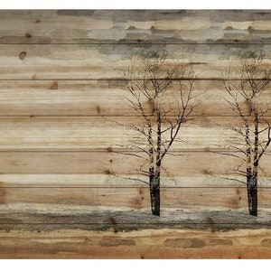 Rustic Wood Grain Panels 3D Wallpaper, Wallpaper Mural, Self-adhesive ...