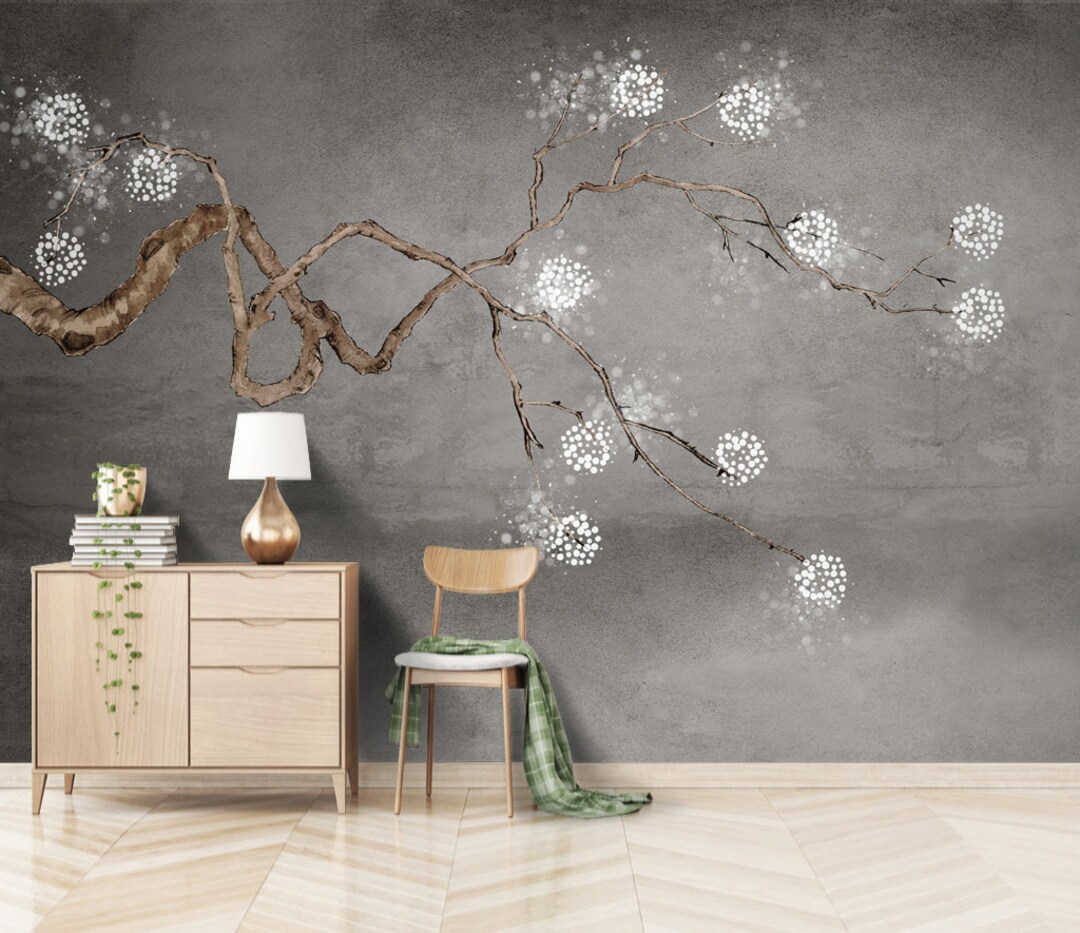 Deluxe Maple Tree Wallpaper, Floral Botanical Leaves Removable ...