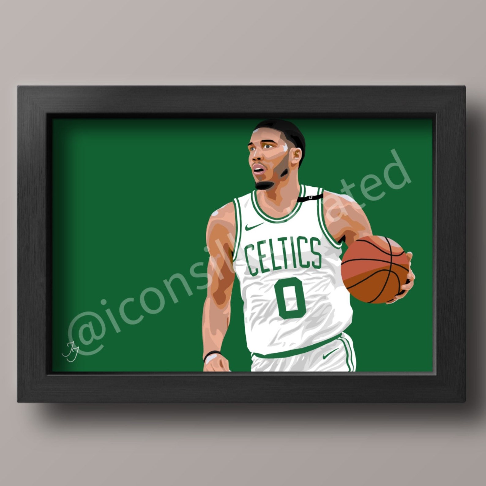 Jayson Tatum hand-drawn 12 x 8 art print/poster | Etsy