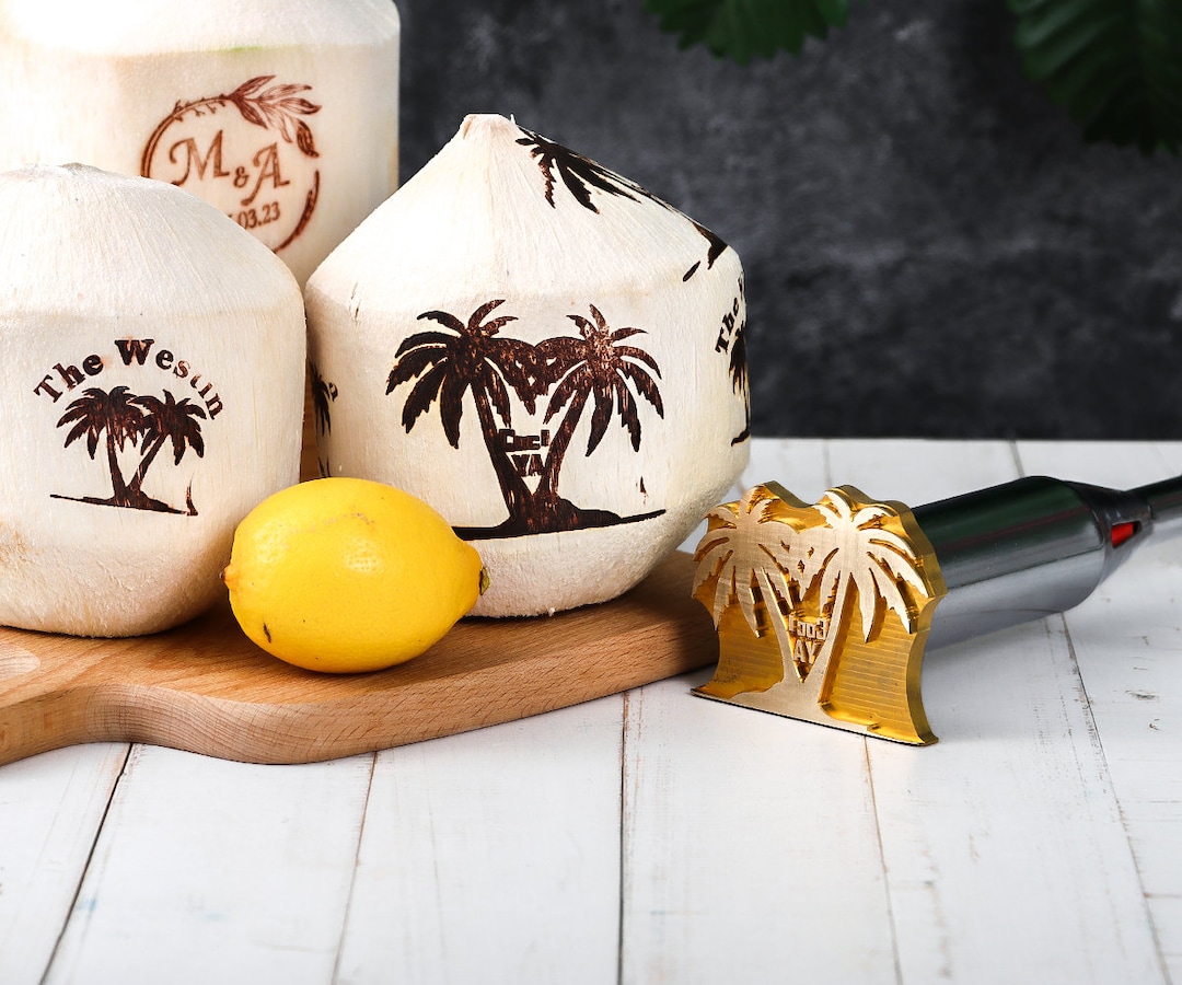 Stamp for Coconut,custom Stamp on Coconut,branding Iron for Coconuts,custom Brand Iron for Peel ...