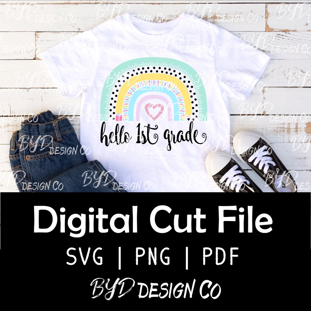 Hello 1st Grade Svg, Back to School Svg, Hello First Grade Svg, First ...