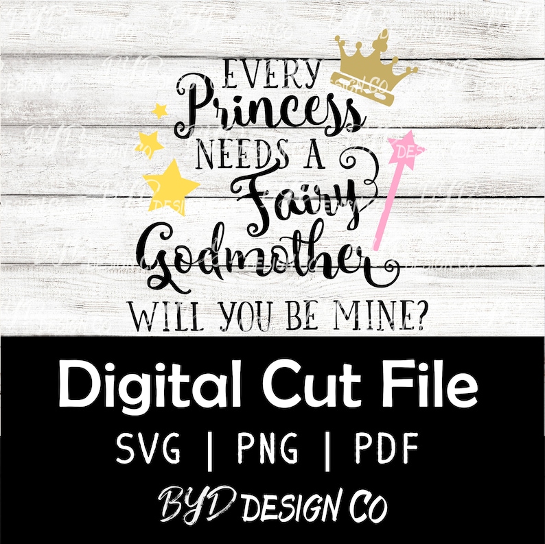 Fairy Godmother Proposal SVG: Princess Design (digital Download) - Etsy