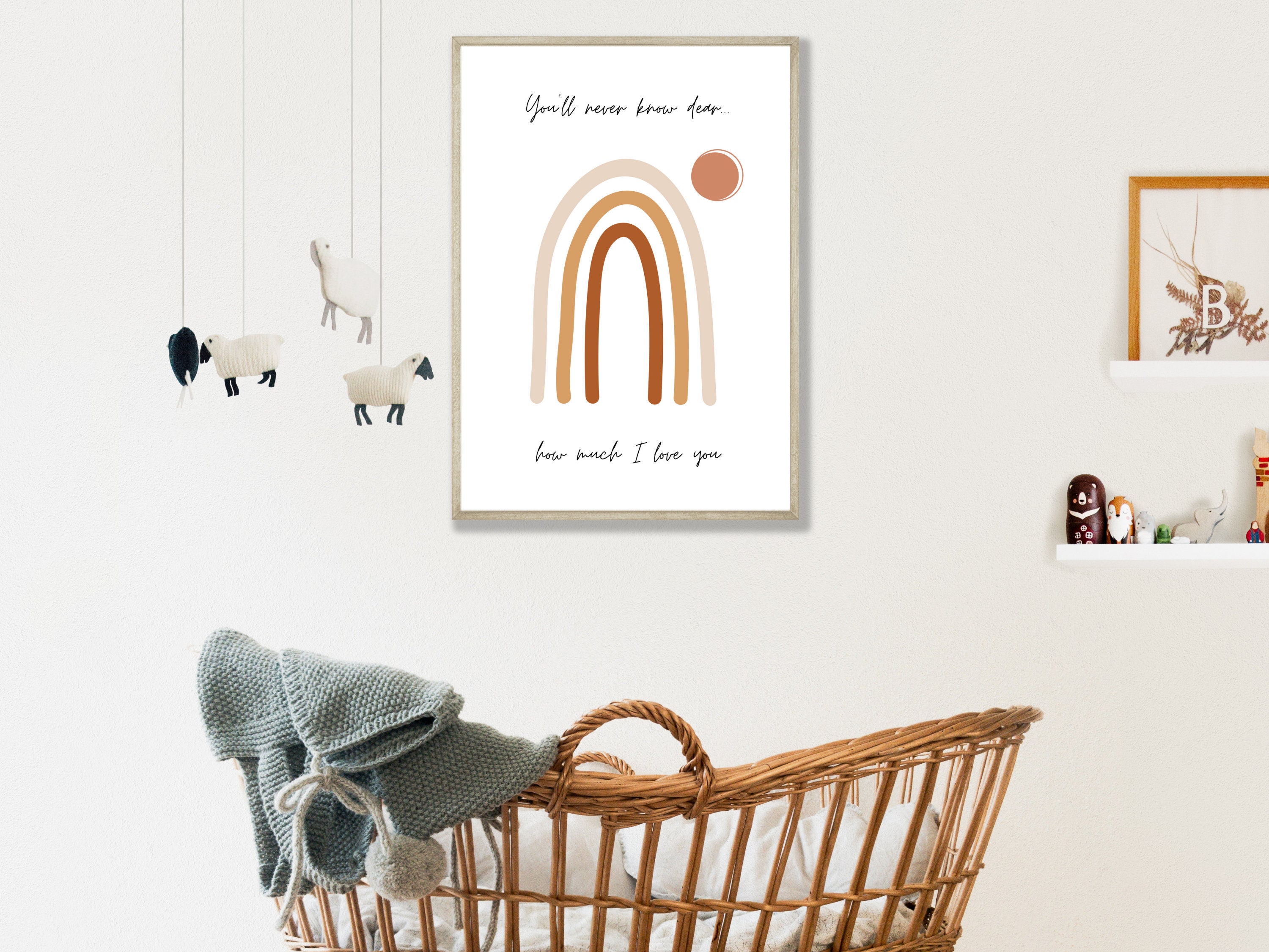 Printable Boho Nursery Rainbow Wall Art Rainbow Baby Wall - Etsy