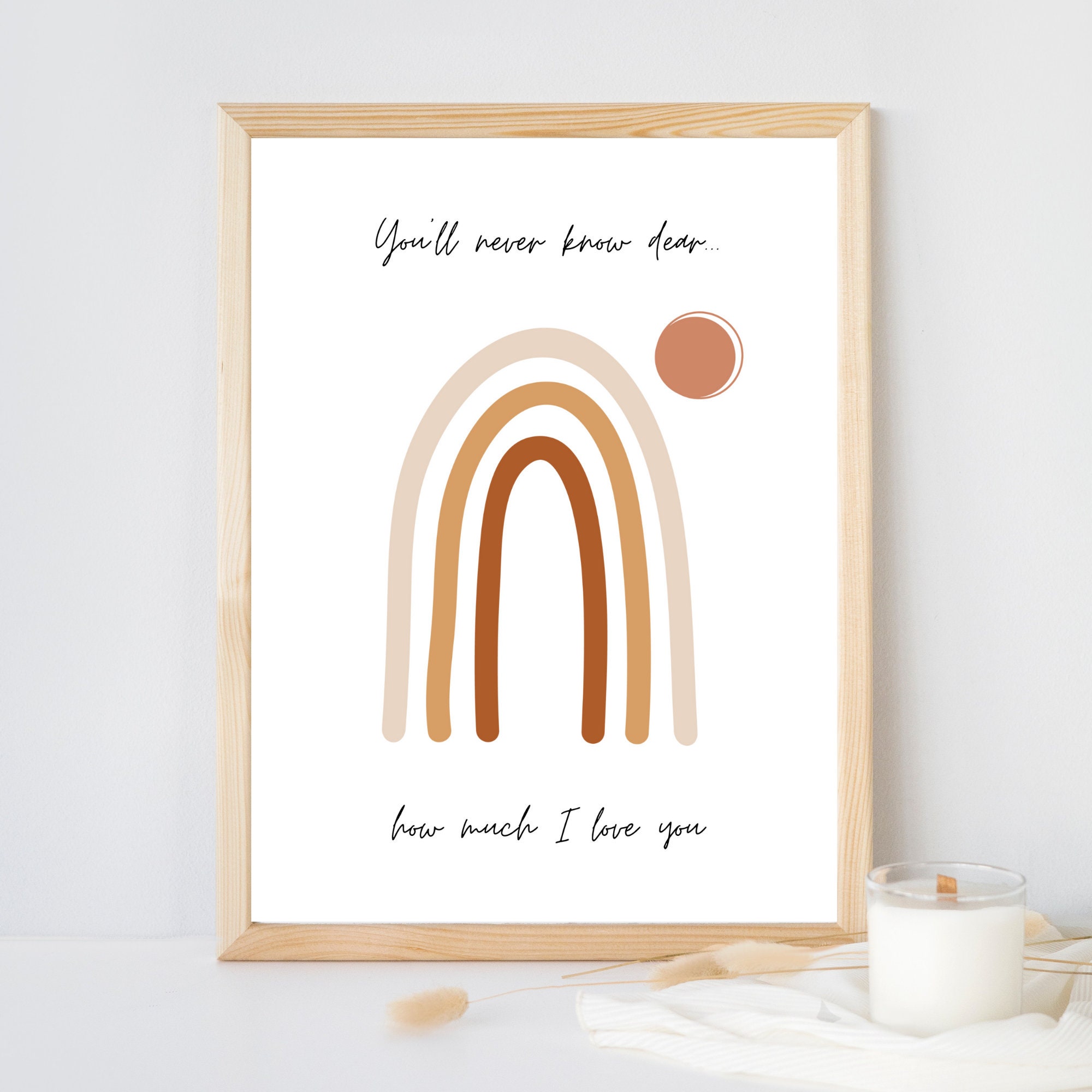 Printable Boho Nursery Rainbow Wall Art Rainbow Baby Wall - Etsy