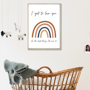 Boho Nursery Rainbow Wall Art Printable | Rainbow Baby Wall Decor ...