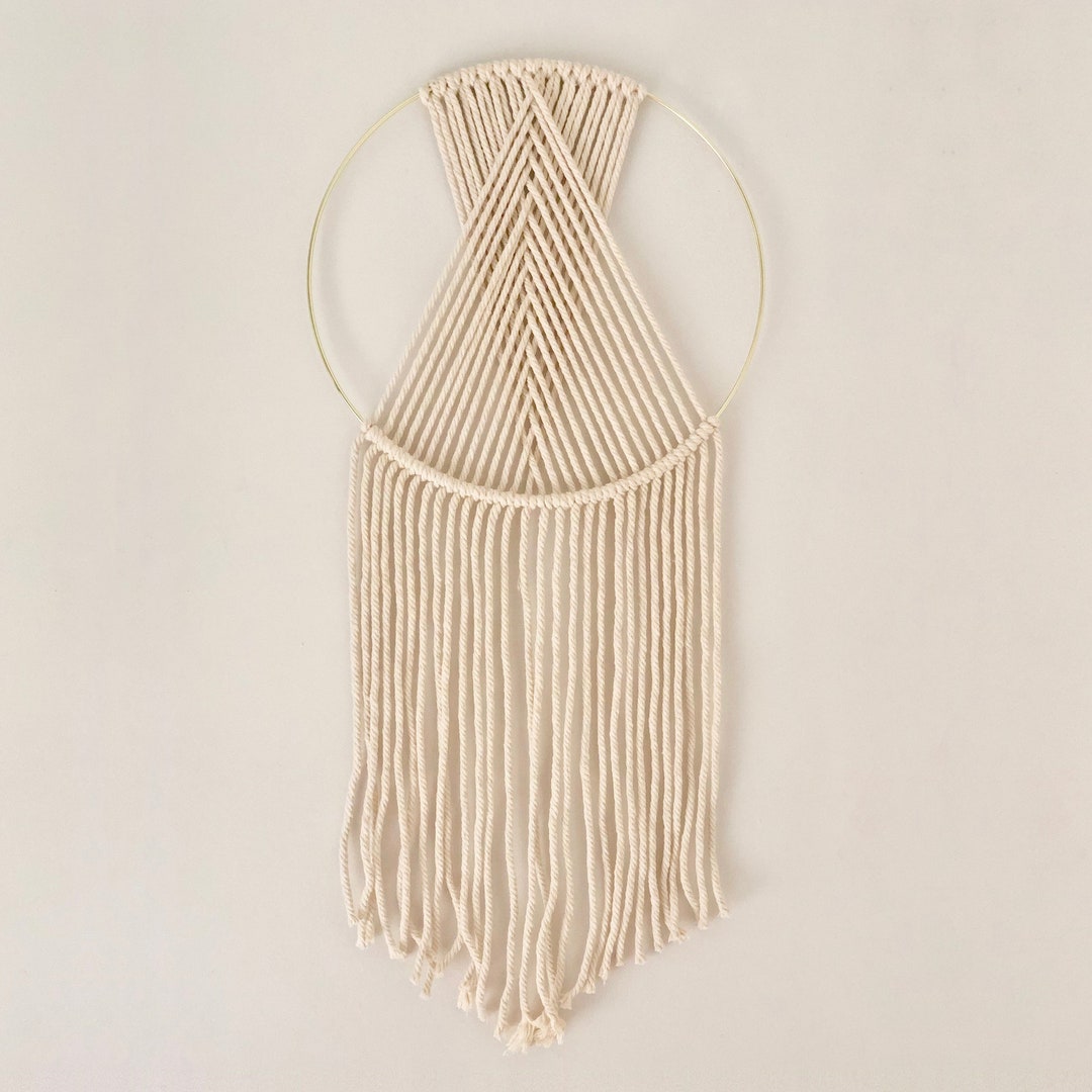 Kuta Model - Ecru - Macramé Weaving on Metal Ring - Etsy