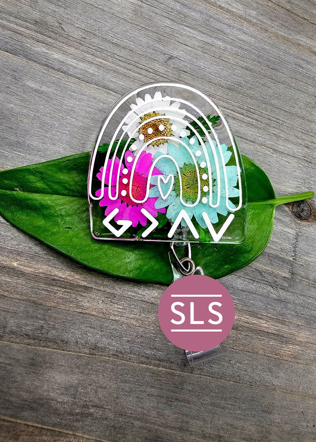 Floral Rainbow Religious Badge Reel-god is Greater Than the Highs and ...