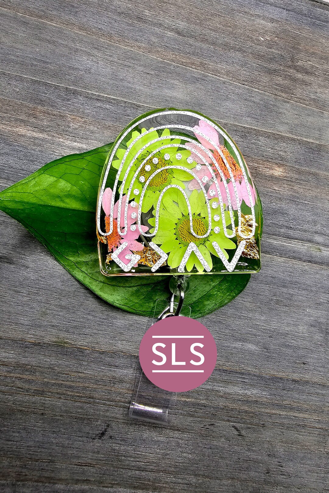 Floral Rainbow Religious Badge Reel-god is Greater Than the Highs and ...