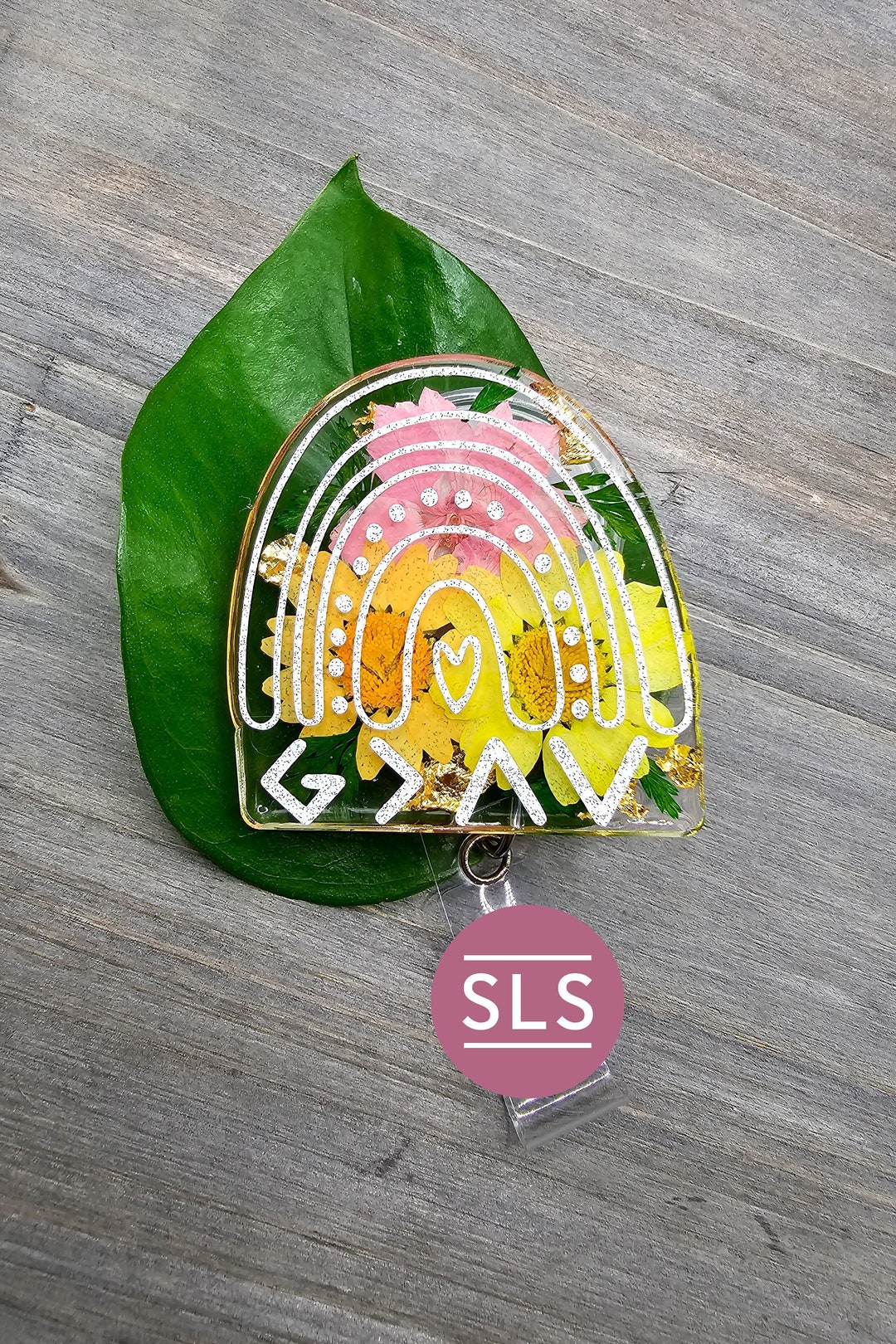 Floral Rainbow Religious Badge Reel-god is Greater Than the Highs and ...