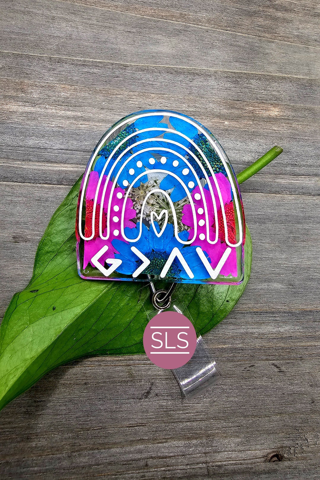 Floral Rainbow Religious Badge Reel-god is Greater Than the Highs and ...