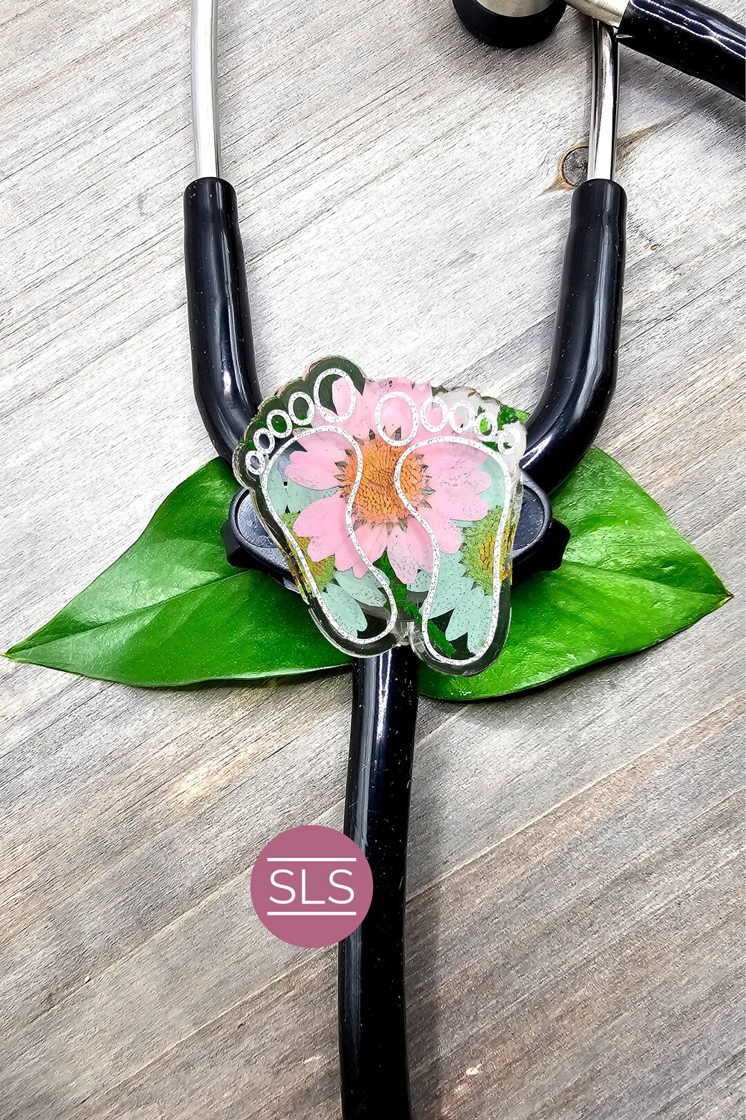 Baby Feet Floral Stethoscope ID Tag-gift for NICU Rn-ped Nurse - Etsy