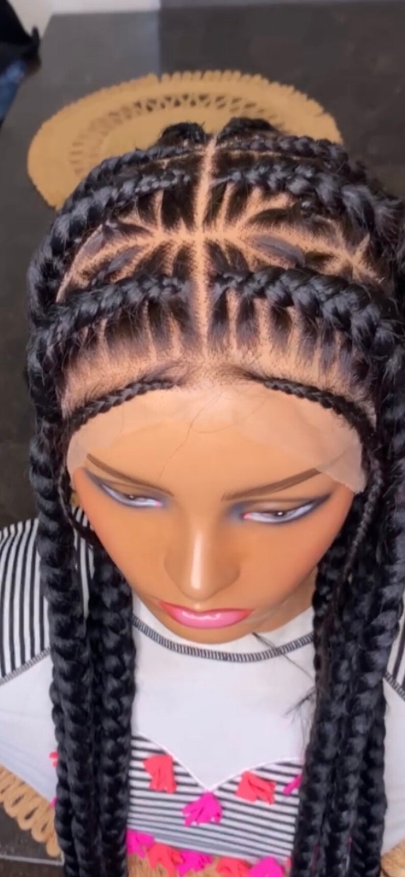 Pop Smoke Wig Braids Wig Braided Wig Black Women Hair Knotless Braids ...