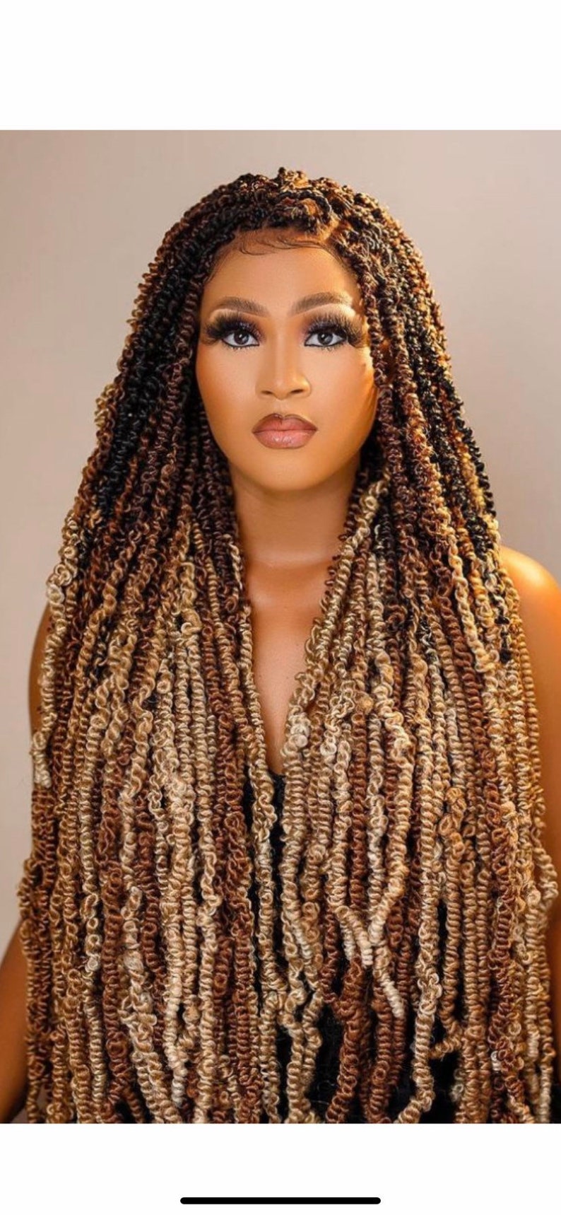 Braided Wig Passion Twist Box Braids Knotless Box Braids Wig Etsy