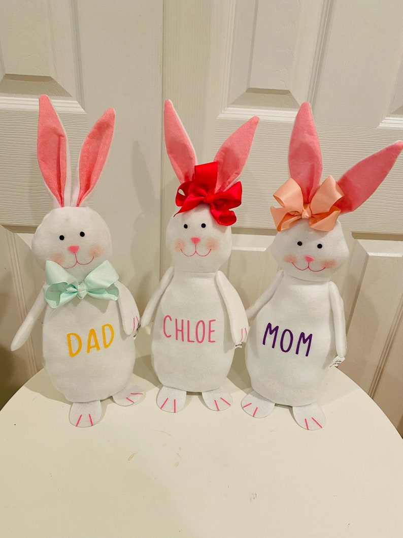 Personalized Easter Bunnies, Plush Easter Bunny, Easter Basket Filler ...