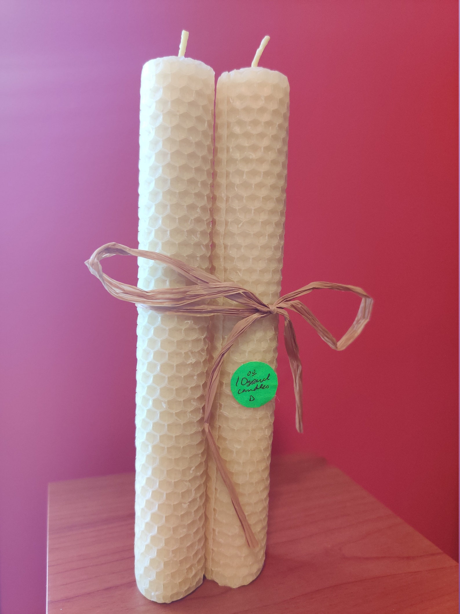 Velas enrolladas a mano con estampado hexagonal - Etsy España