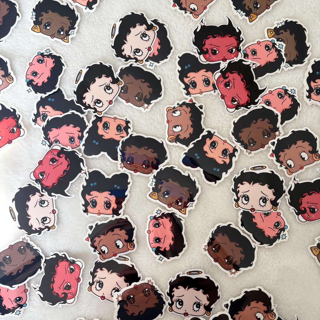 Betty Boop Sticker Pack 7 Stickers - Etsy UK