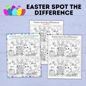 Easter Spot the Difference for Kids | Easter Activities for Kids | Kids ...