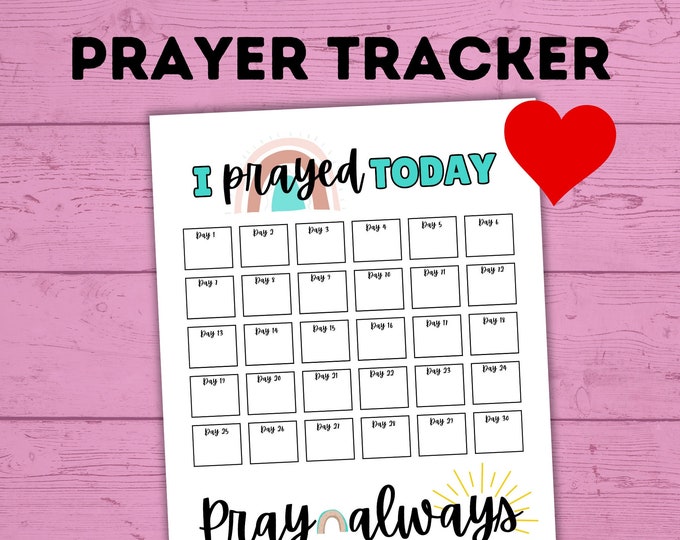 Prayer Tracker | Prayer Planner Prayer Checklist | Prayer Printables ...